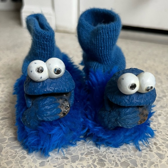 muppets | Shoes | Vintage Muppets Inc Cookie Monster Toddler Slippers ...